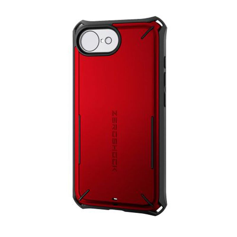 [富士通WEB MART] iPhone 16e/ハイブリッドケース/ZEROSHOCK/Solid Plus/レッド PM-A25SZEROSPRD ZD-144638 : 富士通