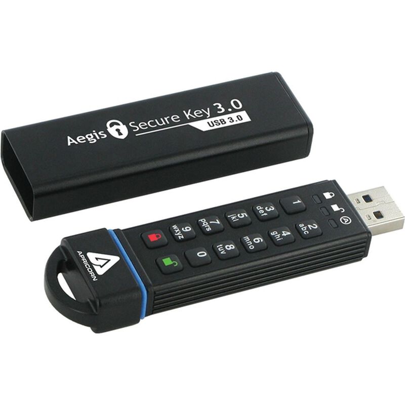 富士通 WEB MART | 暗証番号方式USBメモリ Aegis Secure Key - USB 3.0 Flash Drive 30GB ...